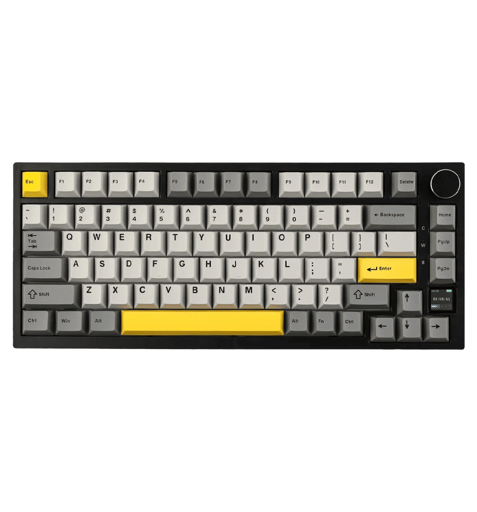 ᐉ Бездротова механічна клавіатура Ajazz AK820 PRO 75% Gift Switch Black ...