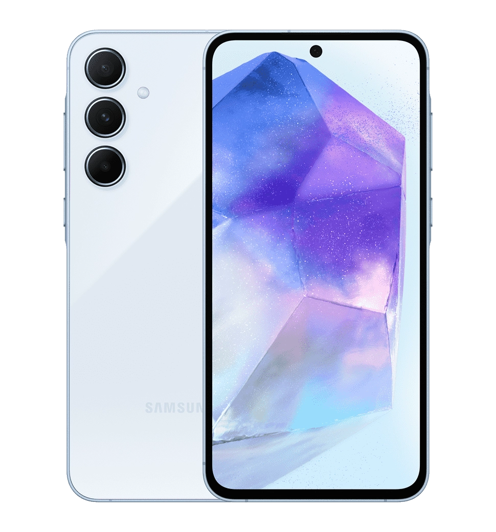 ᐉ Смартфон Samsung Galaxy-A55 5G 256GB Light Blue (SM-A556BLBCEUC) купити в Києві і Україні ...